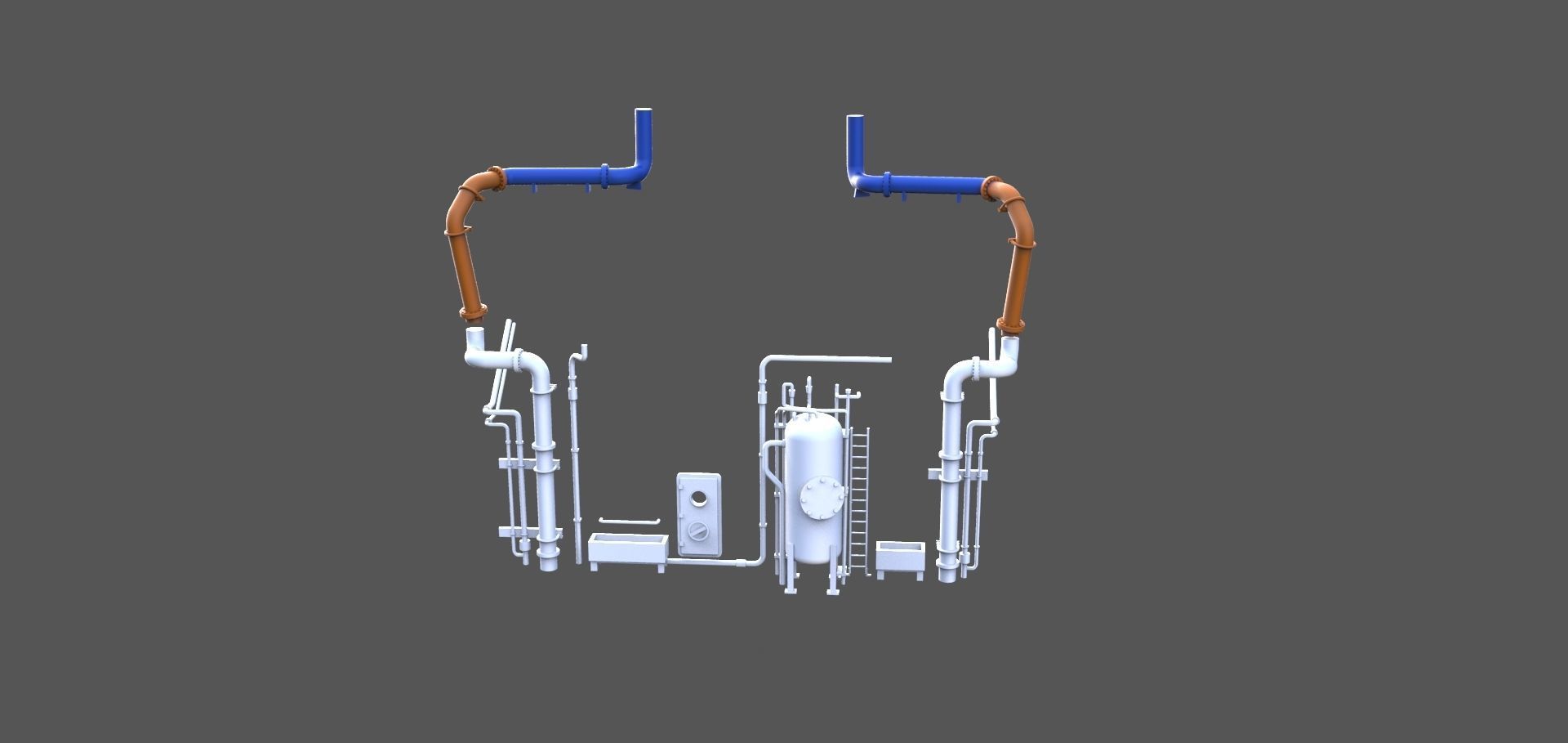 Fairmount Summit pipe system 3D model 3D printable | CGTrader