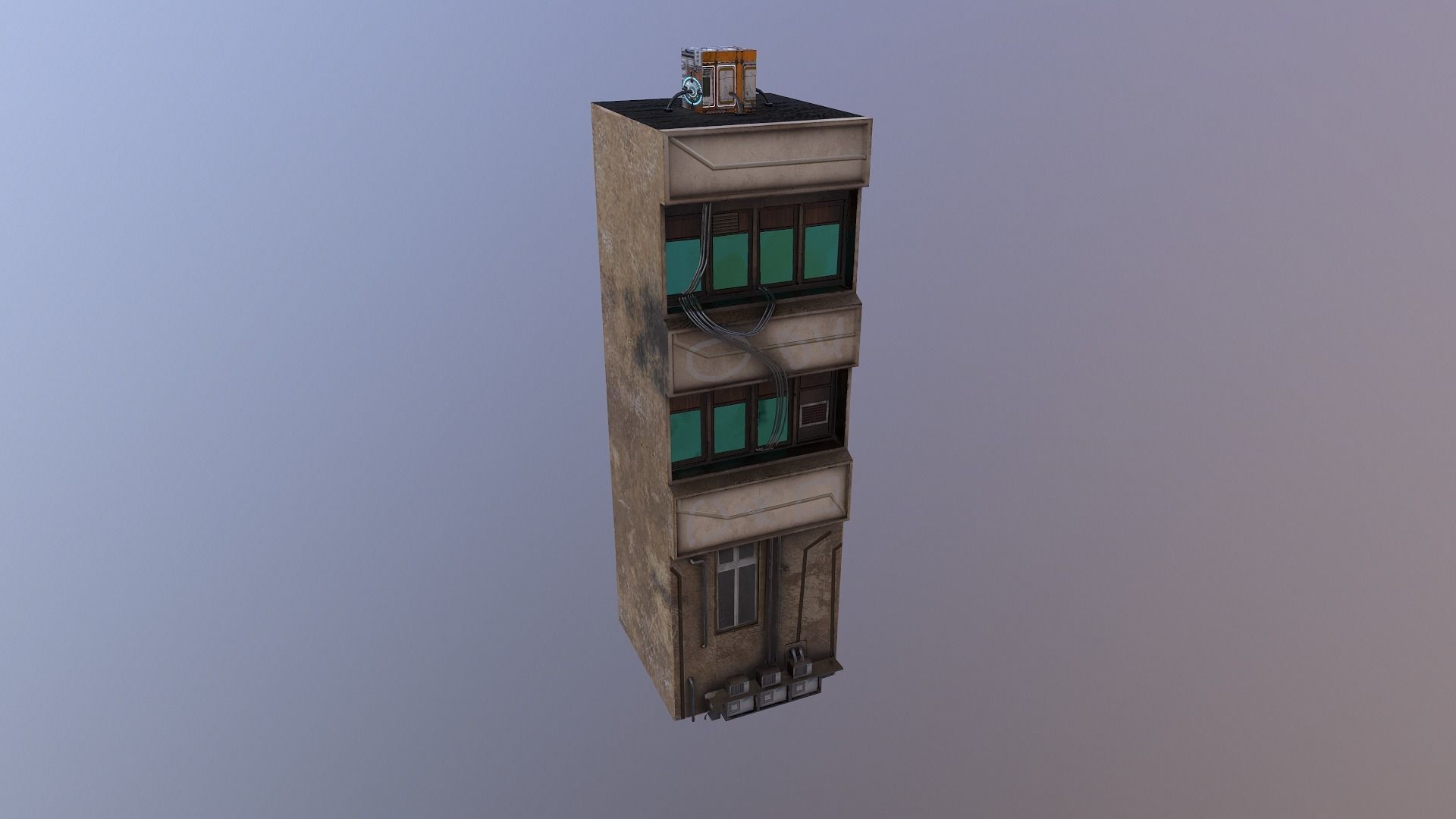 Cyberpunk Building 1 3D model | CGTrader