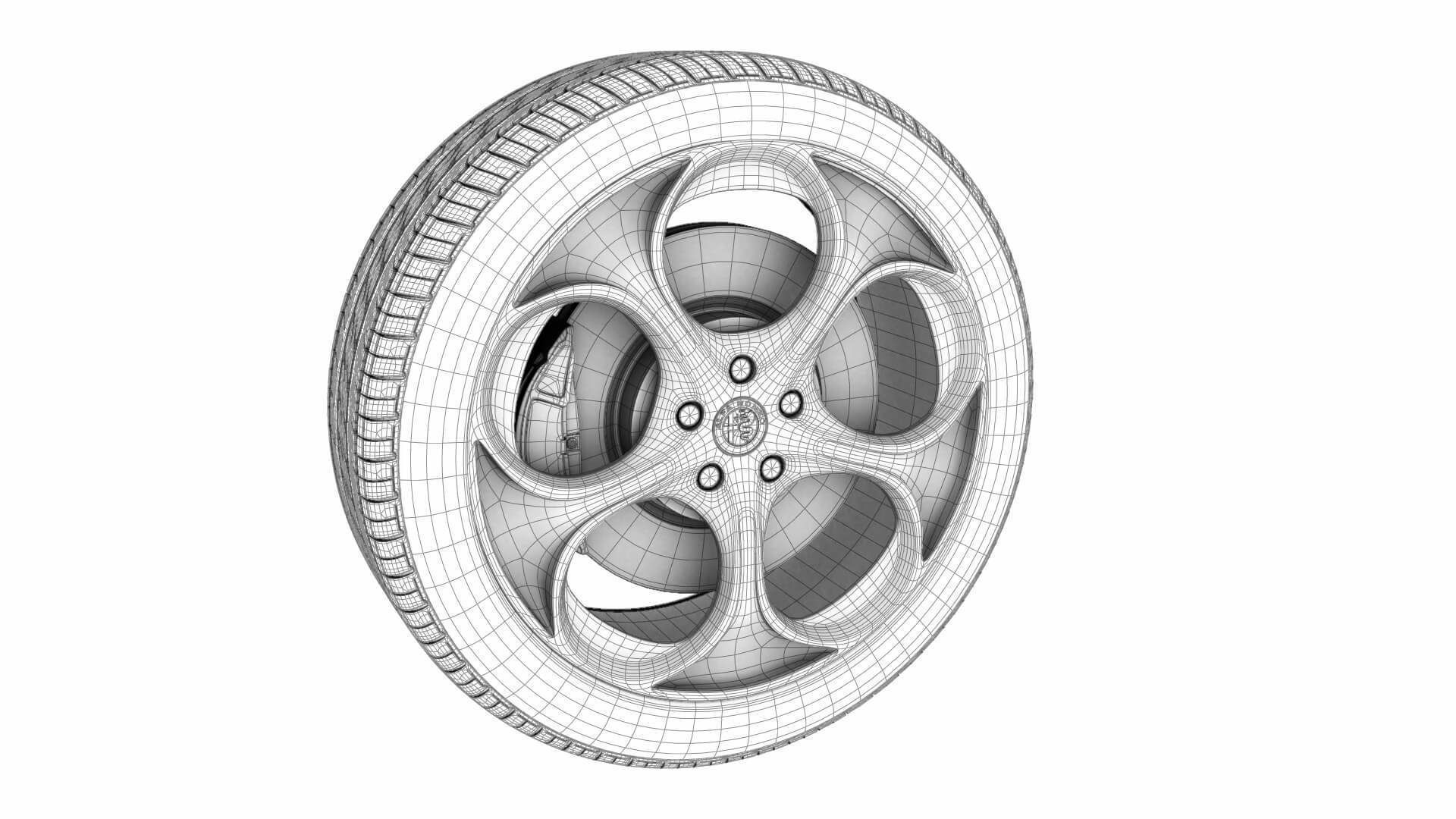 3D model Alfa Romeo Giulia Rim 3D Model VR / AR / low-poly | CGTrader