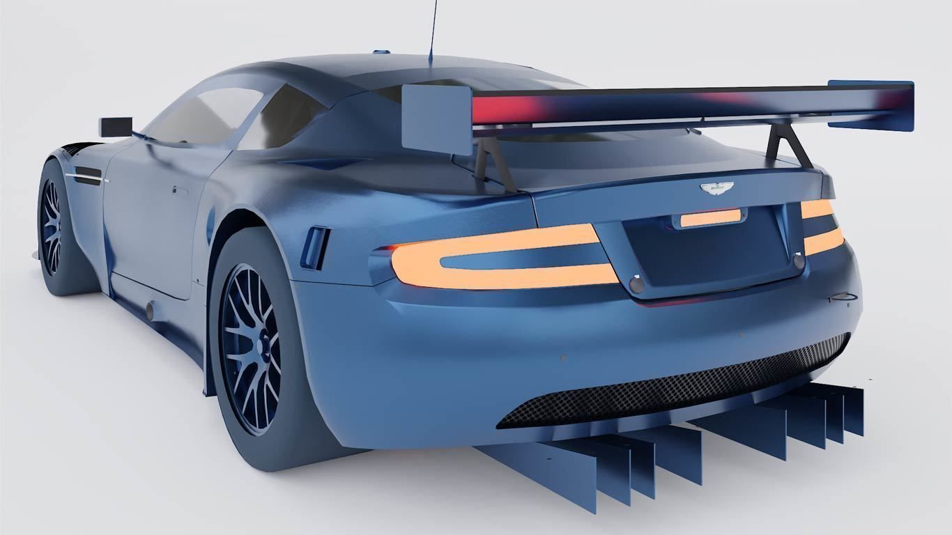 3D model Realistic Low Poly Aston Martin DB9 GT1 3D model VR / AR / low ...
