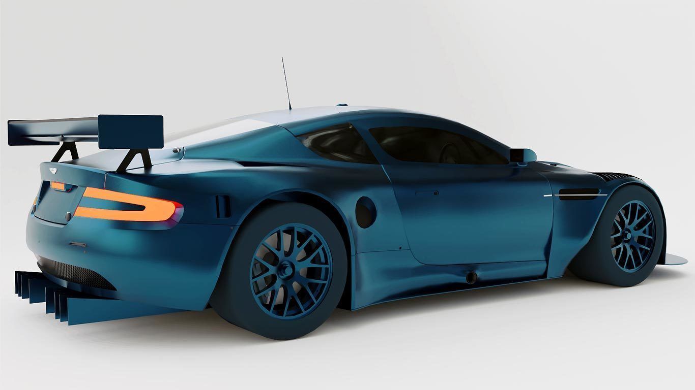 3D model Realistic Low Poly Aston Martin DB9 GT1 3D model VR / AR / low ...