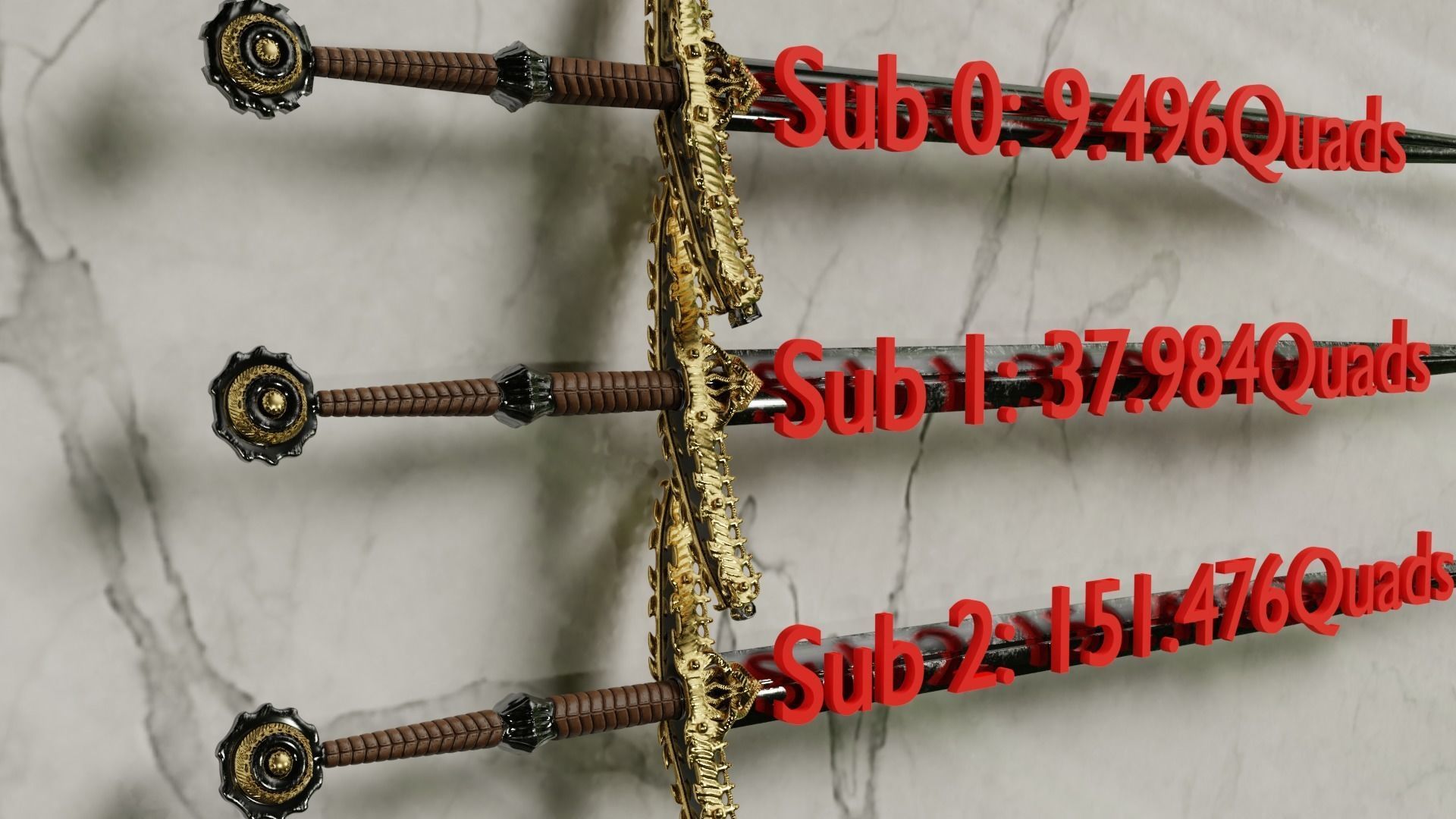 Highly Detailed Sword 3D model | CGTrader