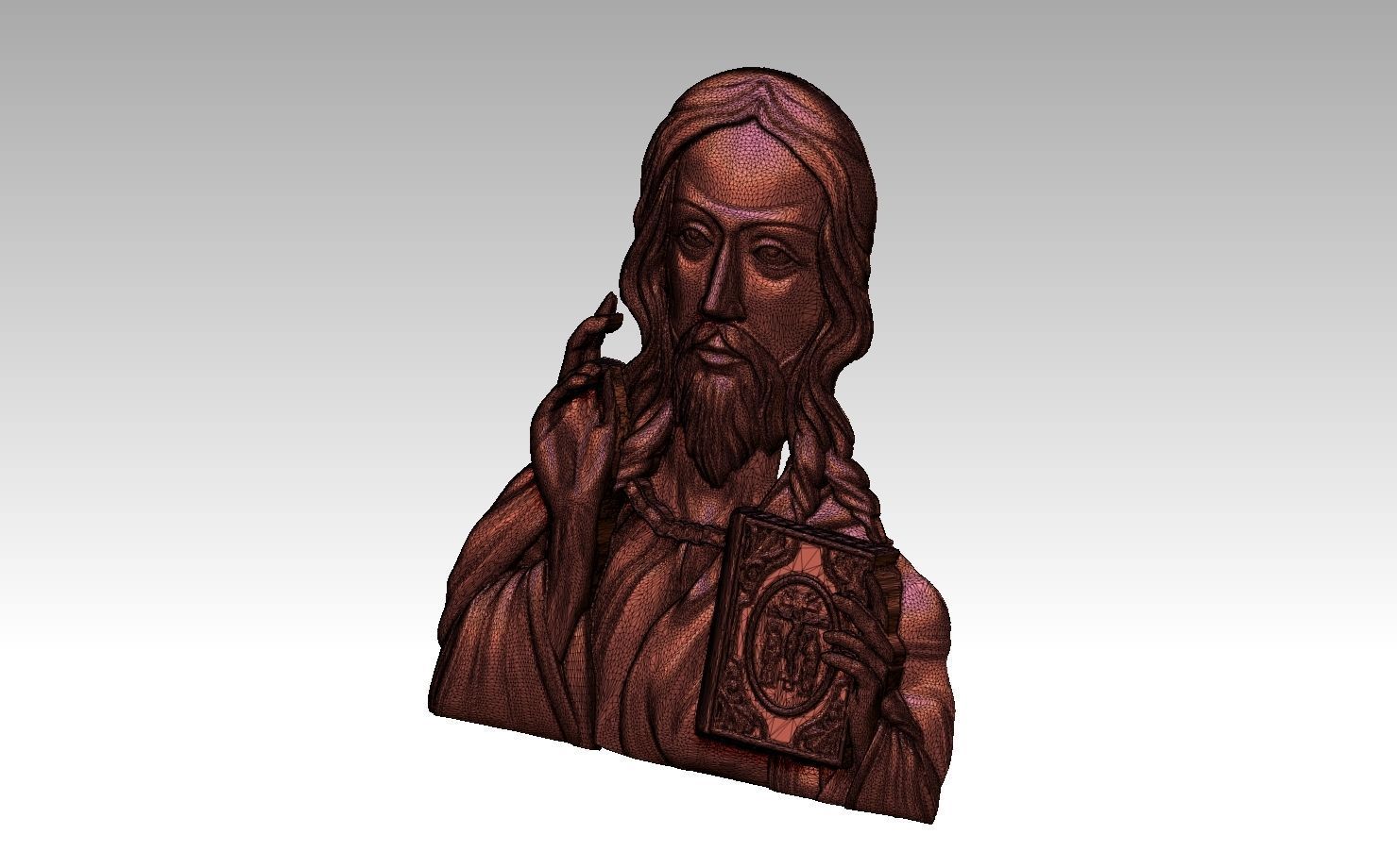 Jesus flat relief 3D model 3D printable | CGTrader