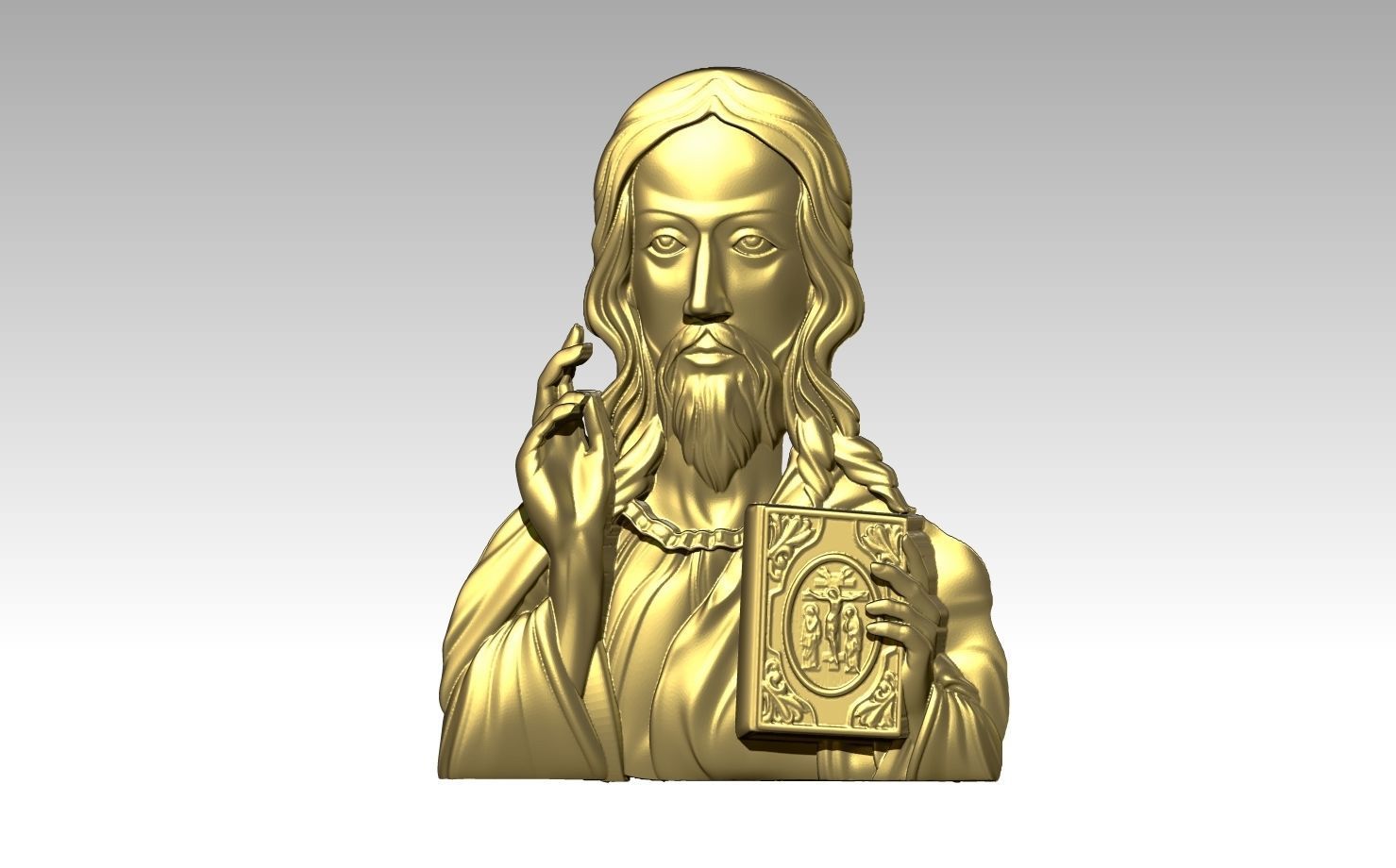Jesus flat relief 3D model 3D printable | CGTrader