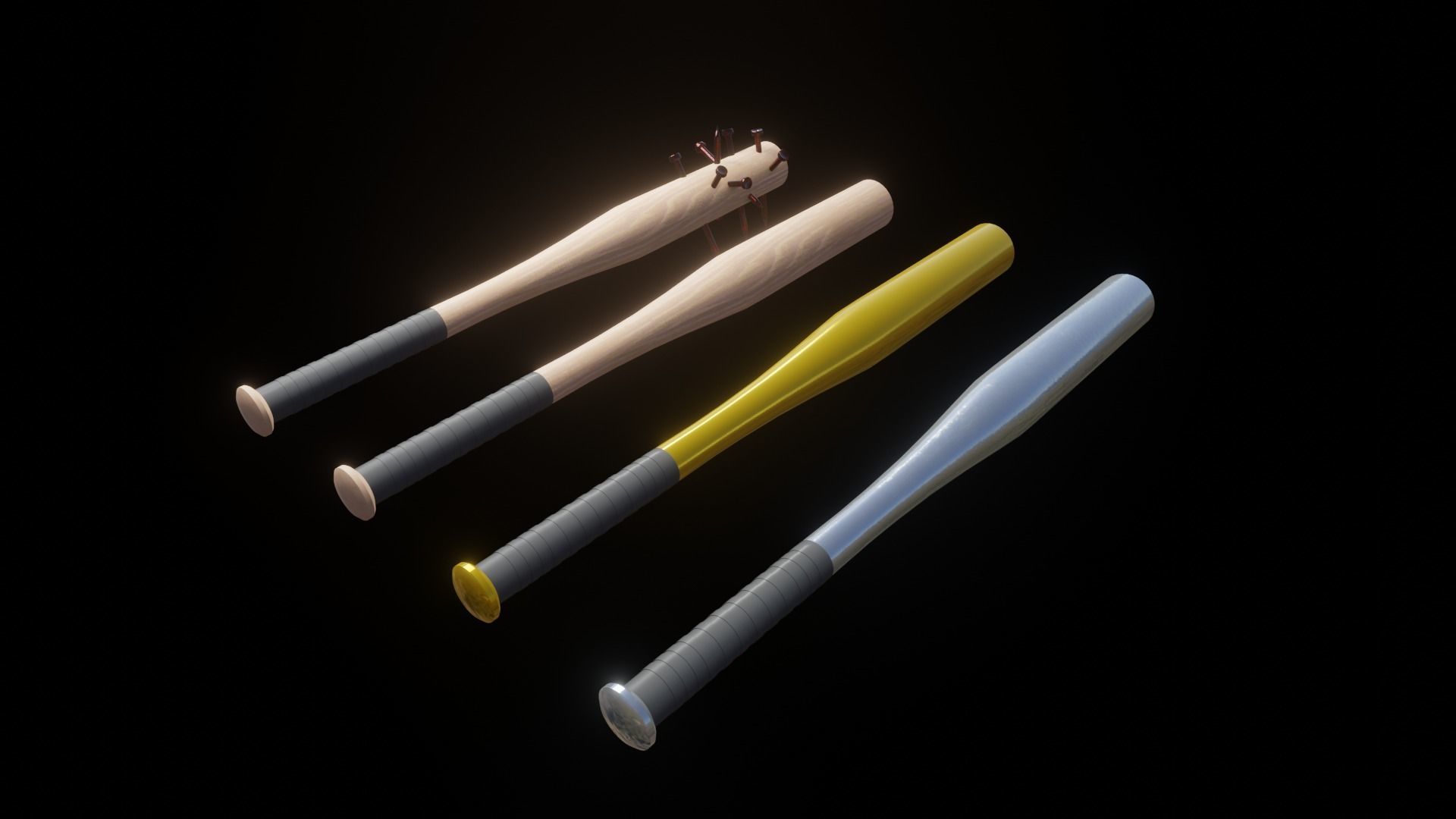 Baseball Bats free VR / AR / low-poly 3D model | CGTrader