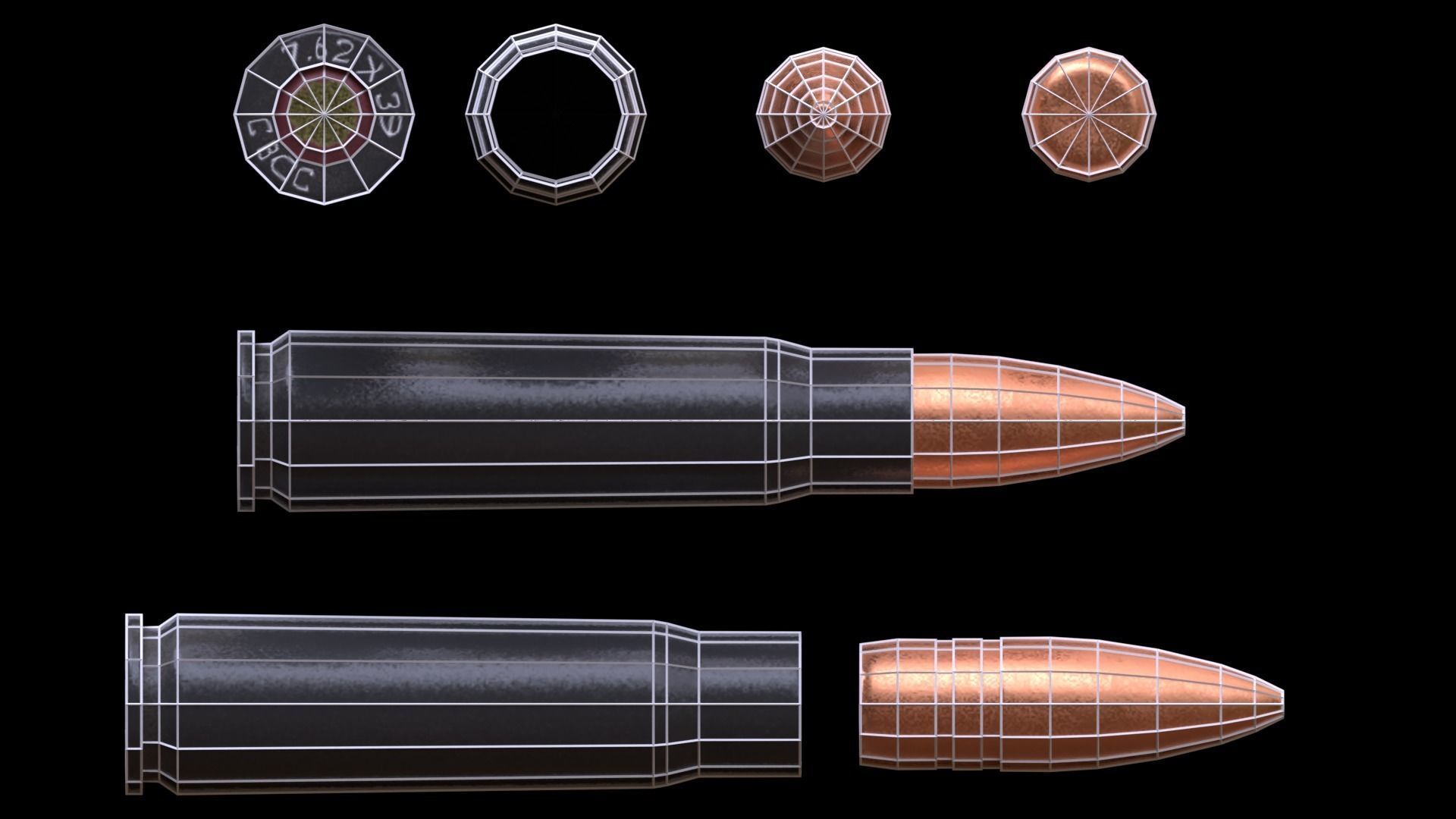 3D model 762 x 39 bullet VR / AR / low-poly | CGTrader