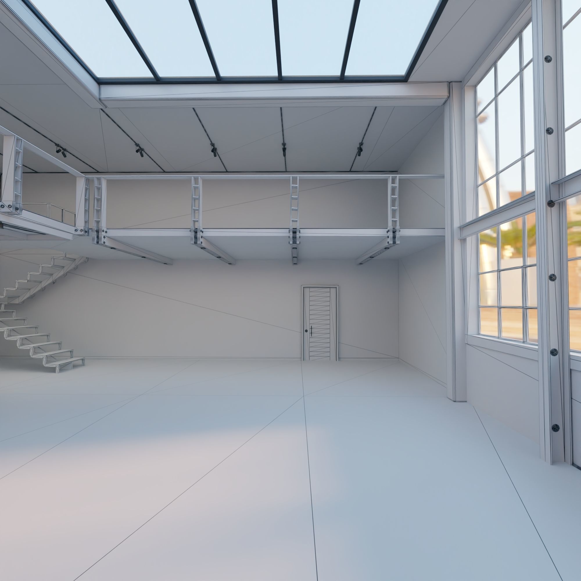 Industrial Loft Interior Scene 3D model | CGTrader