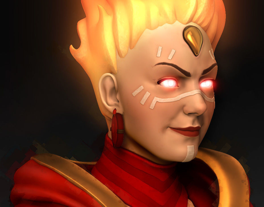 Queen Lina Dota 2 Chess Piece 3D model 3D printable | CGTrader