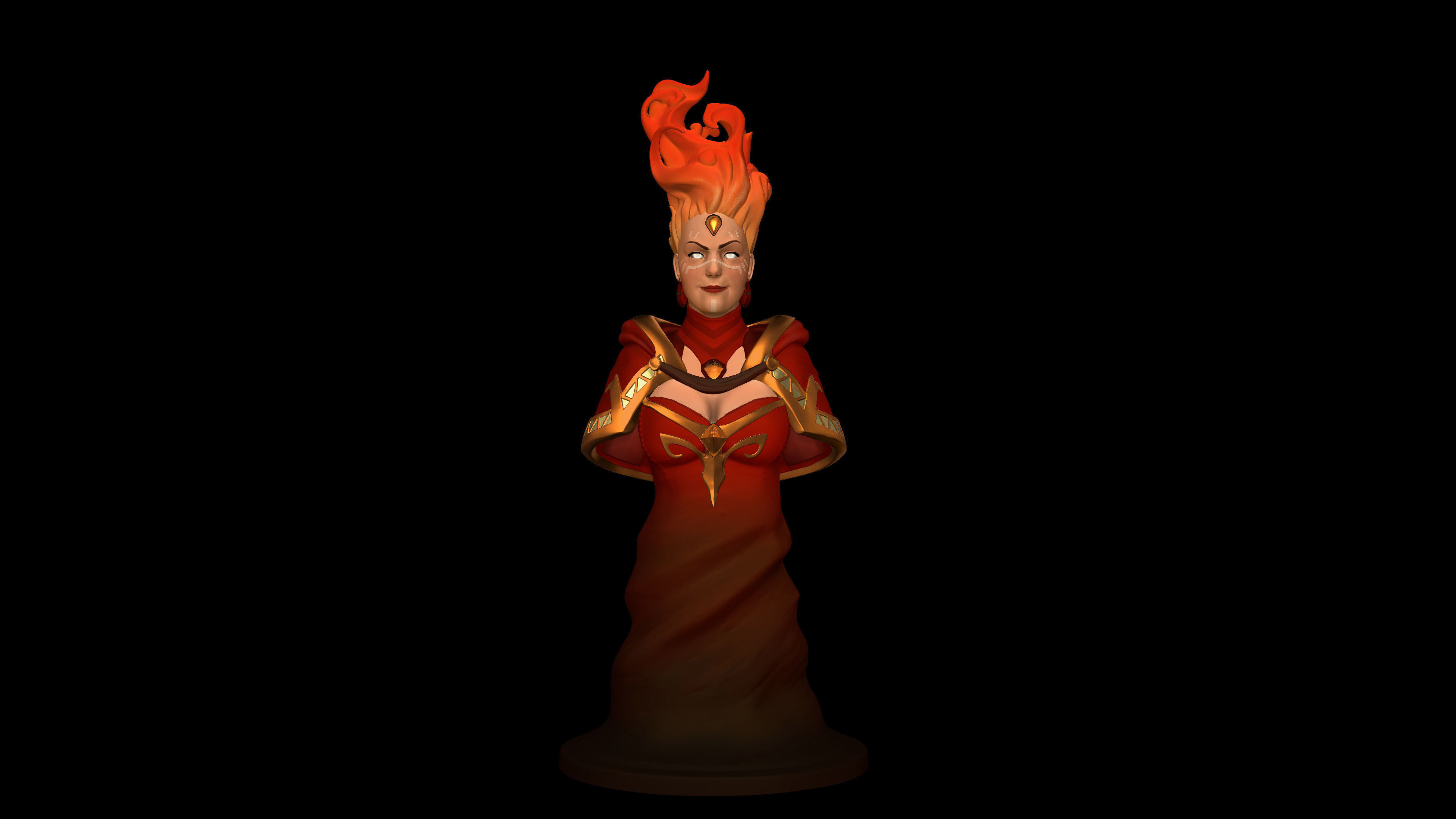 Queen Lina Dota 2 Chess Piece 3D model 3D printable | CGTrader