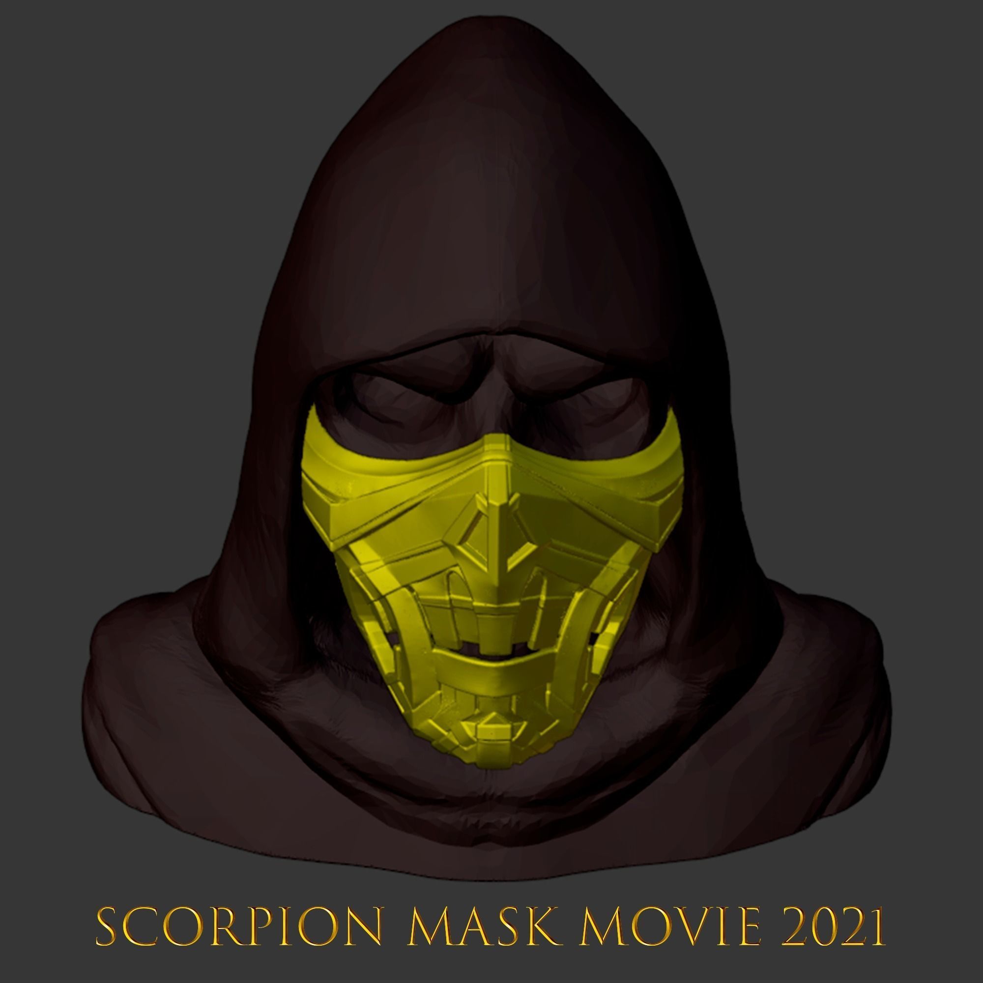 Mortal Kombat Movie 2021 Scorpion Mask - STL File 3D model 3D printable ...