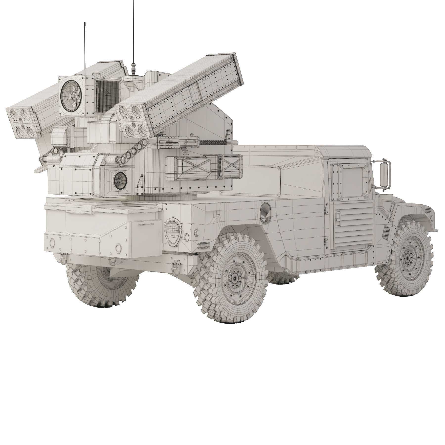 Humvee Military M1097 Avenger 3D model | CGTrader