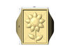 Sunflower relief signet ring US size 6 7 8 3D model 3D printable | CGTrader