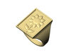 Sunflower relief signet ring US size 6 7 8 3D model 3D printable | CGTrader