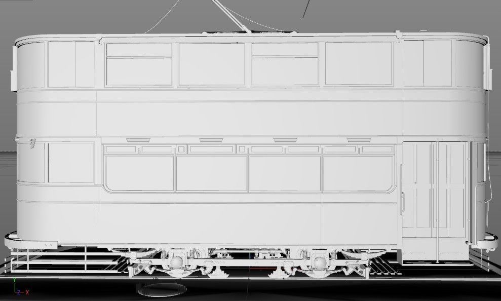 Leeds 180 double-decker tram 3D model | CGTrader
