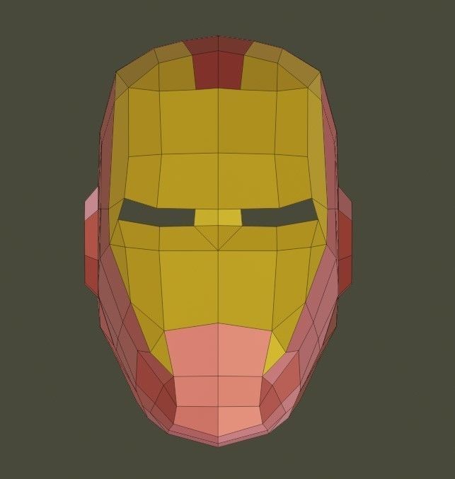 diy ironman mask papercraft template and 3d model free 3D model 3D ...