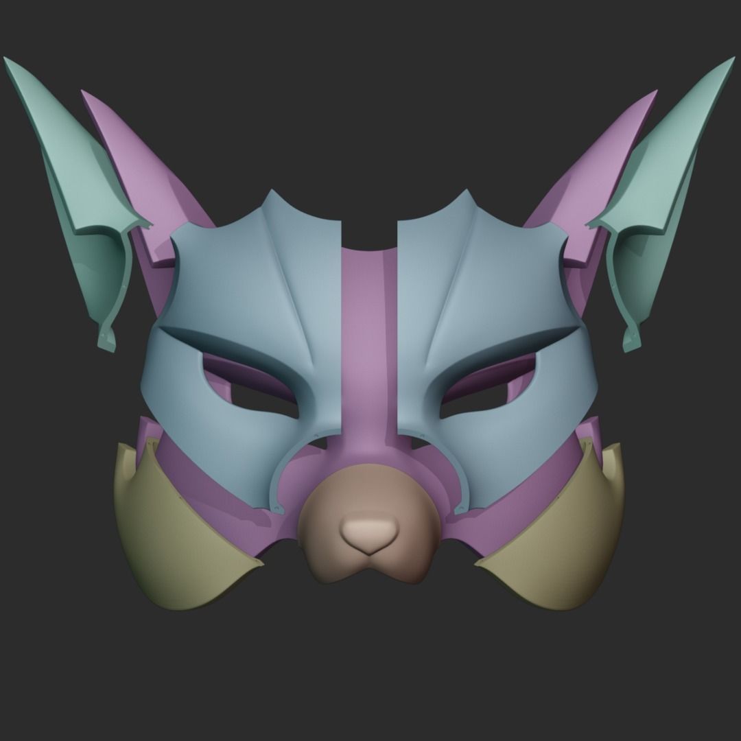 Cyber Fox Mask free 3D model 3D printable | CGTrader