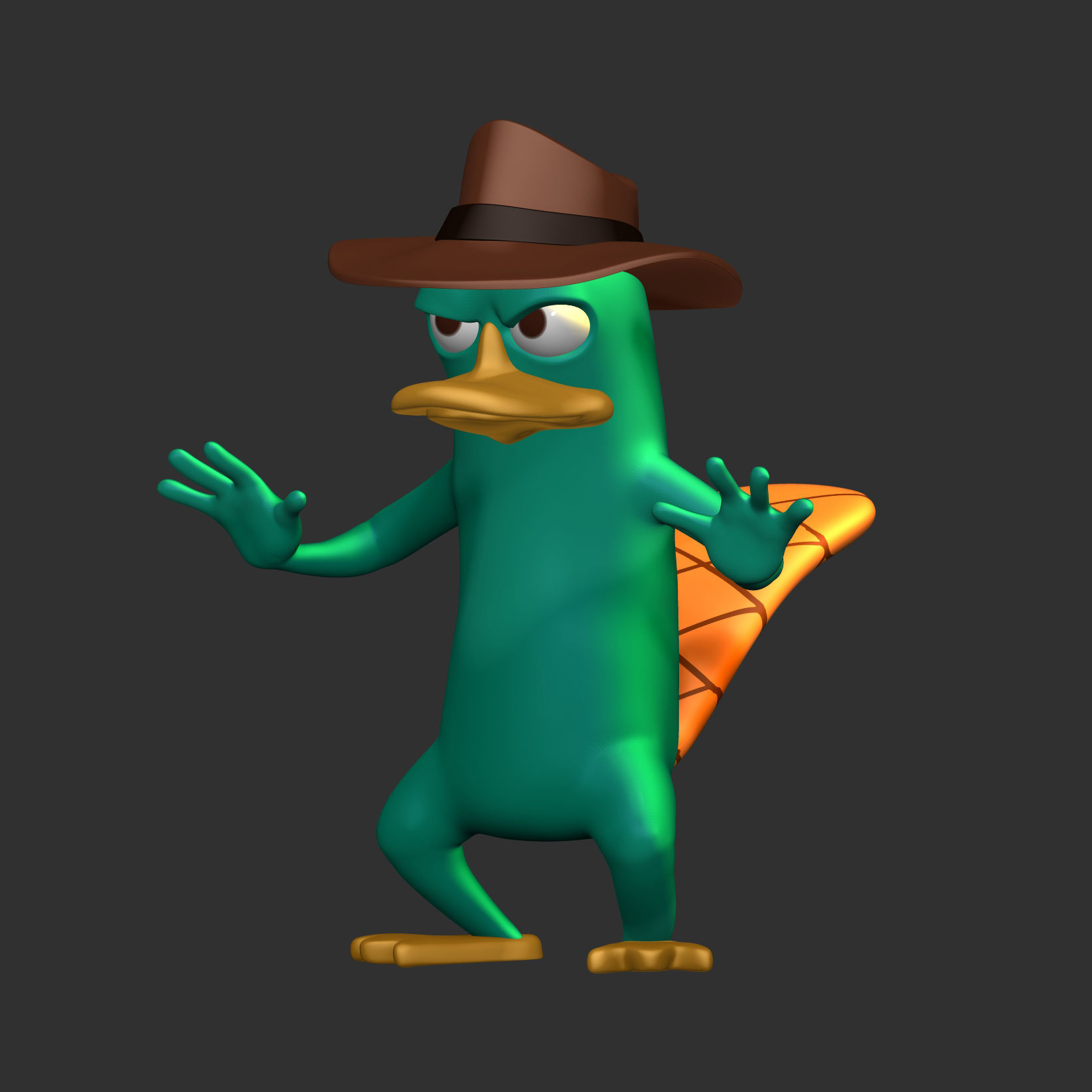 Perry the platypus 3D model 3D printable | CGTrader