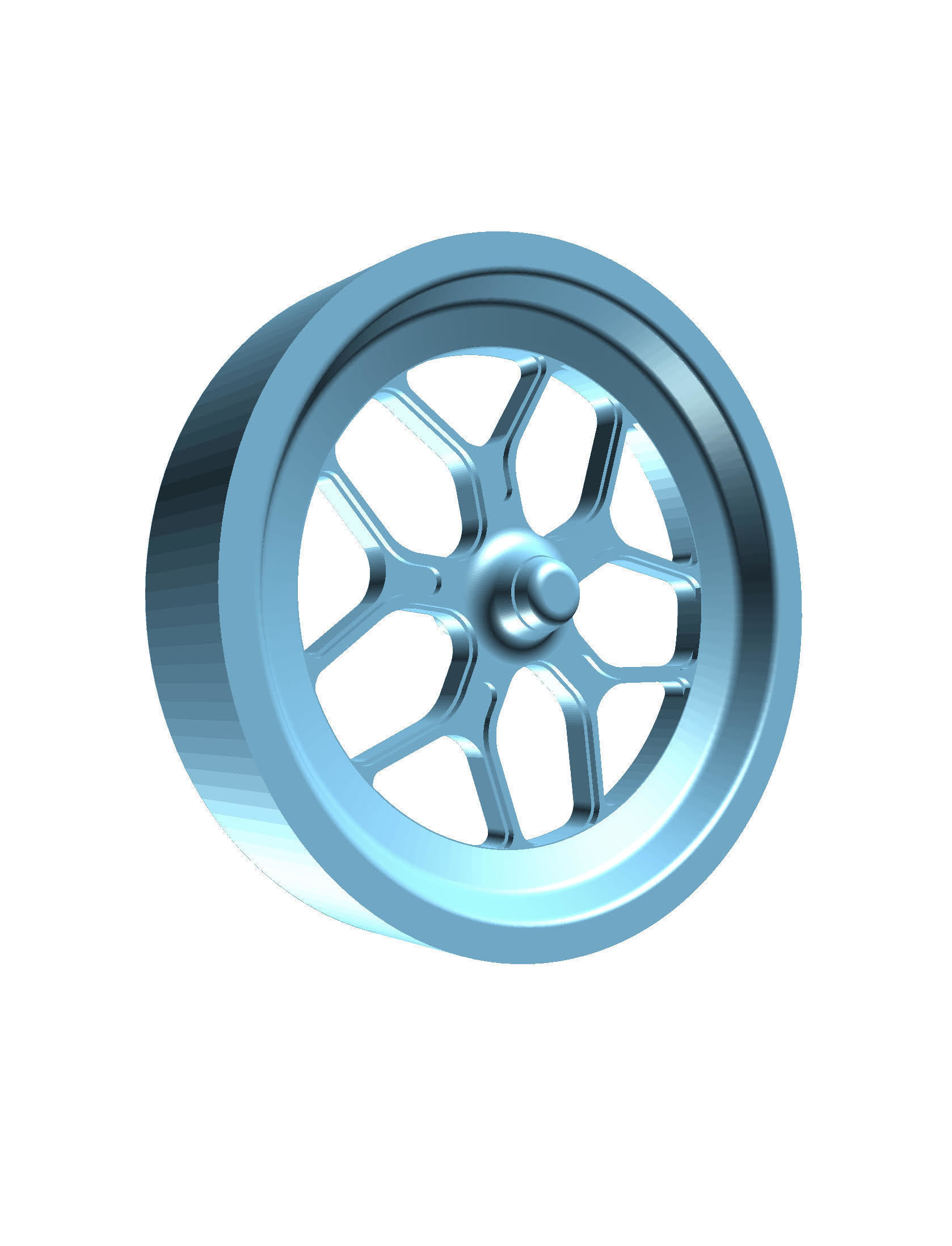 Billet Specialties Drag Wheel Comp 7 Front 3D model 3D printable | CGTrader