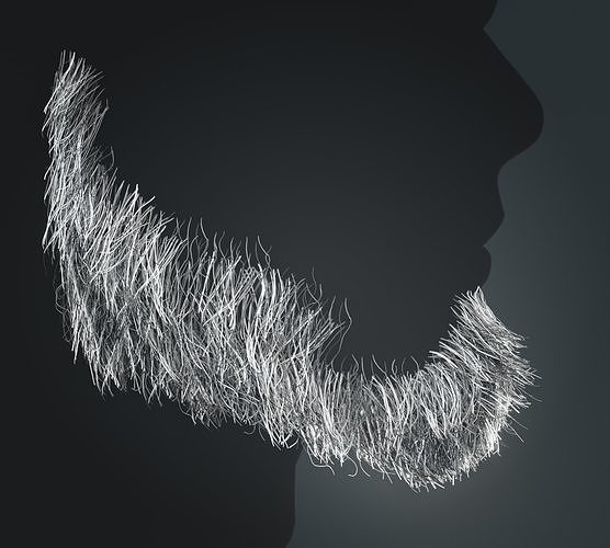 3D model Beard RealTime 6 Version 1 Low Poly VR / AR / low-poly | CGTrader