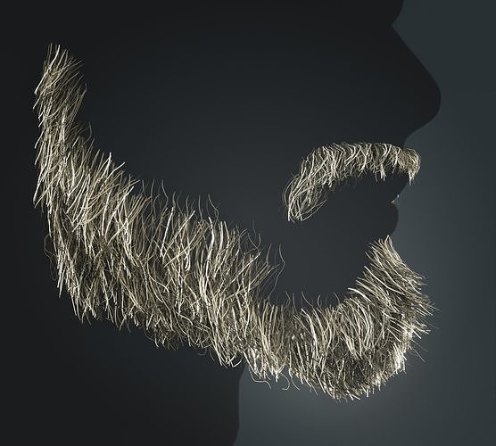 3D model Beard RealTime 9 Version 1 Low Poly VR / AR / low-poly | CGTrader