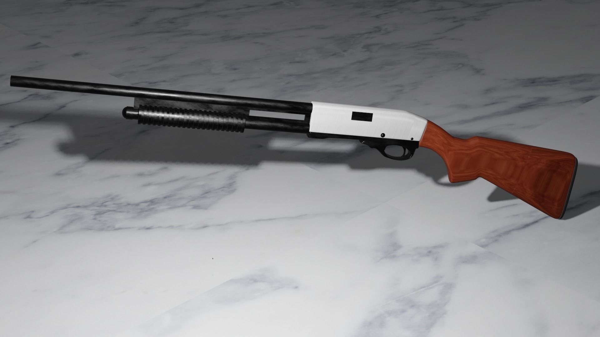 FPS Shotgun Low poly Game ready 3D model free VR / AR / low-poly 3D ...