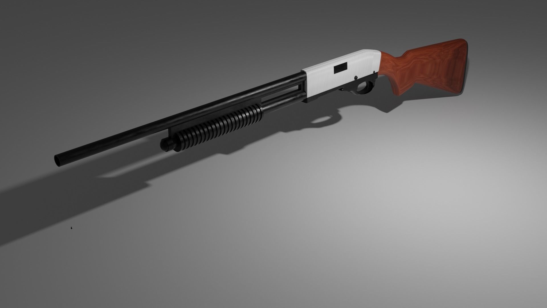 FPS Shotgun Low poly Game ready 3D model free VR / AR / low-poly 3D ...