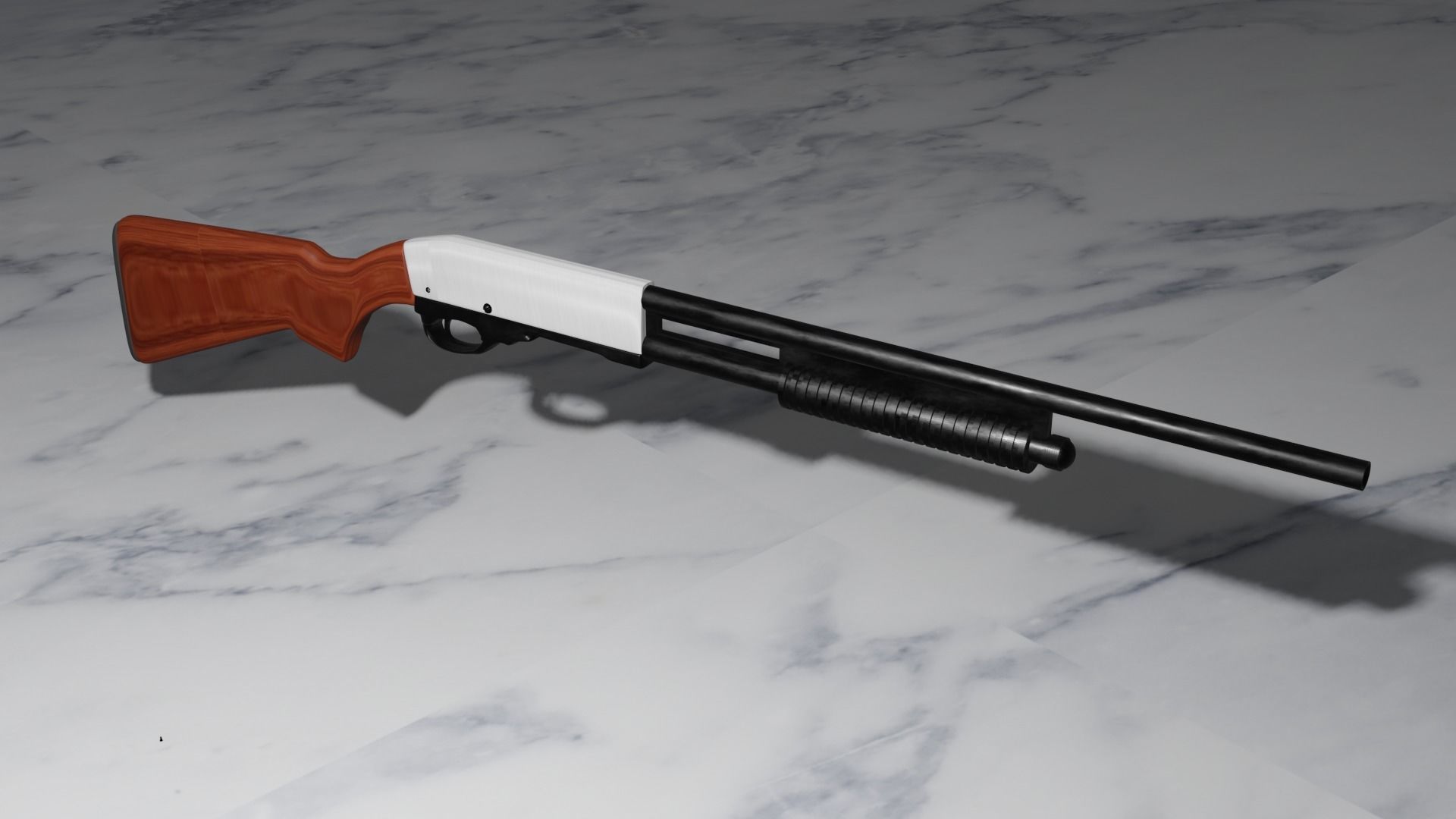 FPS Shotgun Low poly Game ready 3D model free VR / AR / low-poly 3D ...