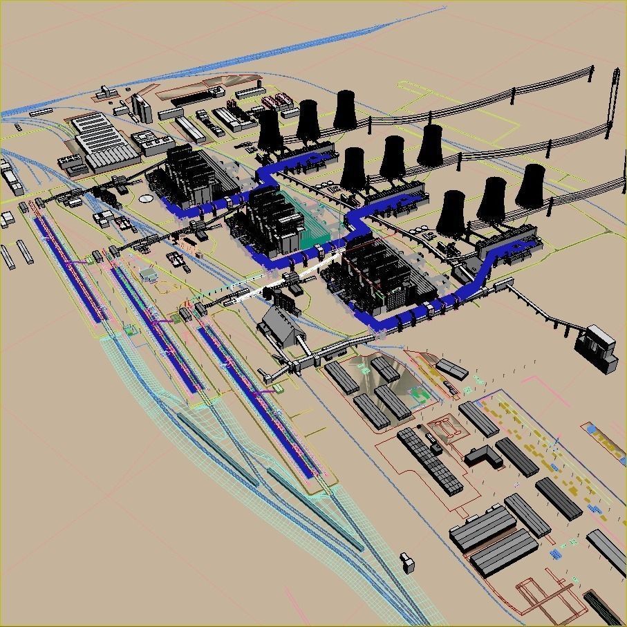 Power plant 3D model | CGTrader