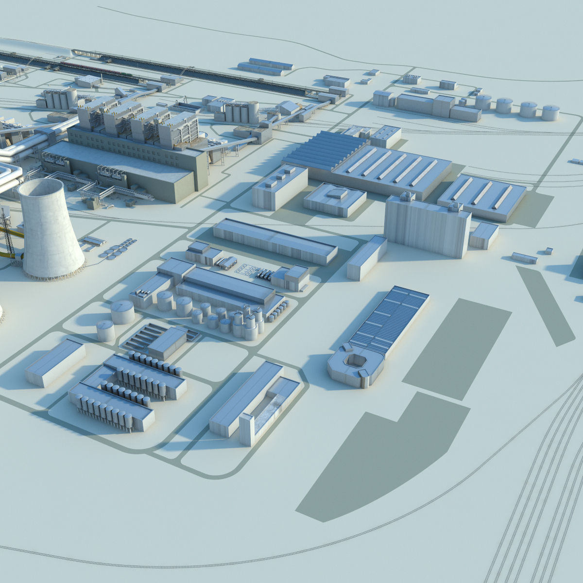 Power plant 3D model | CGTrader