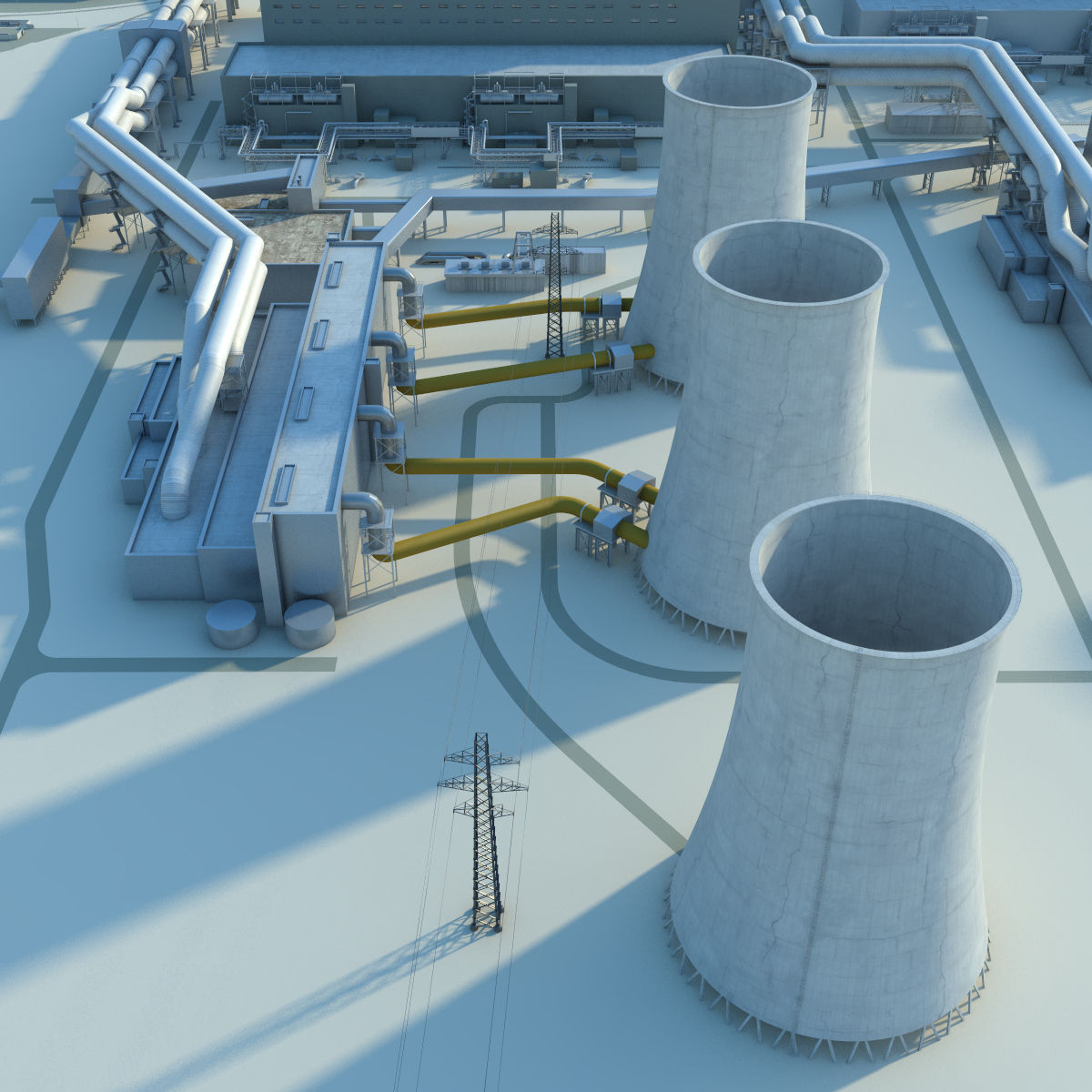 Power plant 3D model | CGTrader