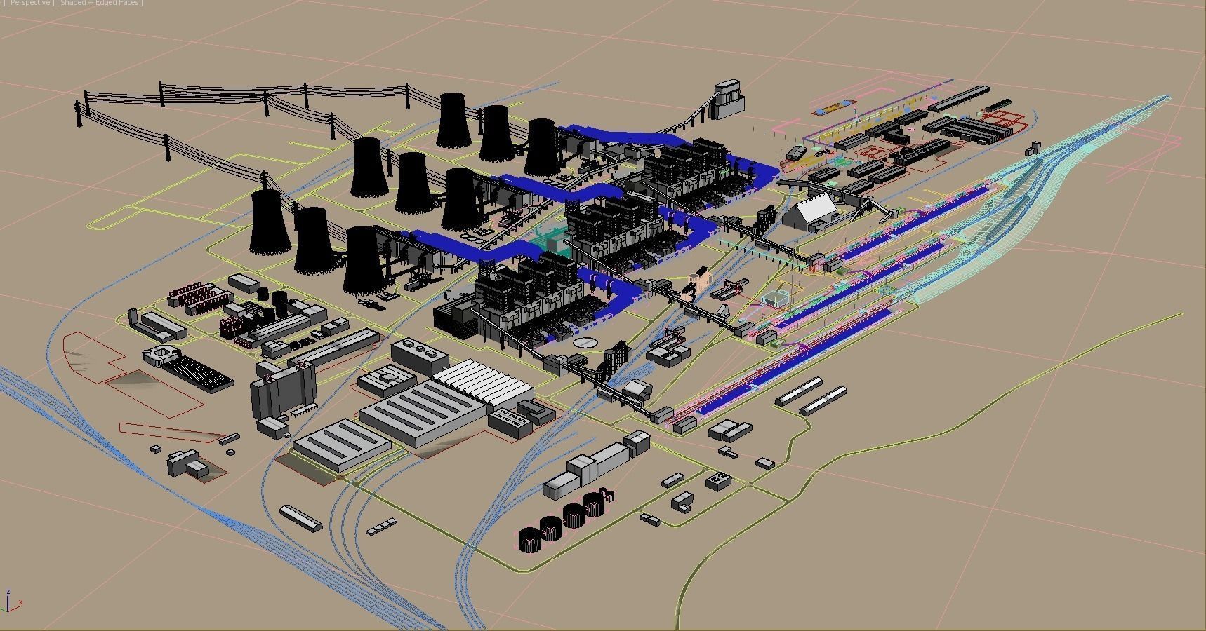 Power plant 3D model | CGTrader
