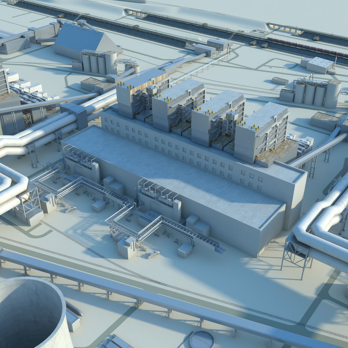 Power plant 3D model | CGTrader