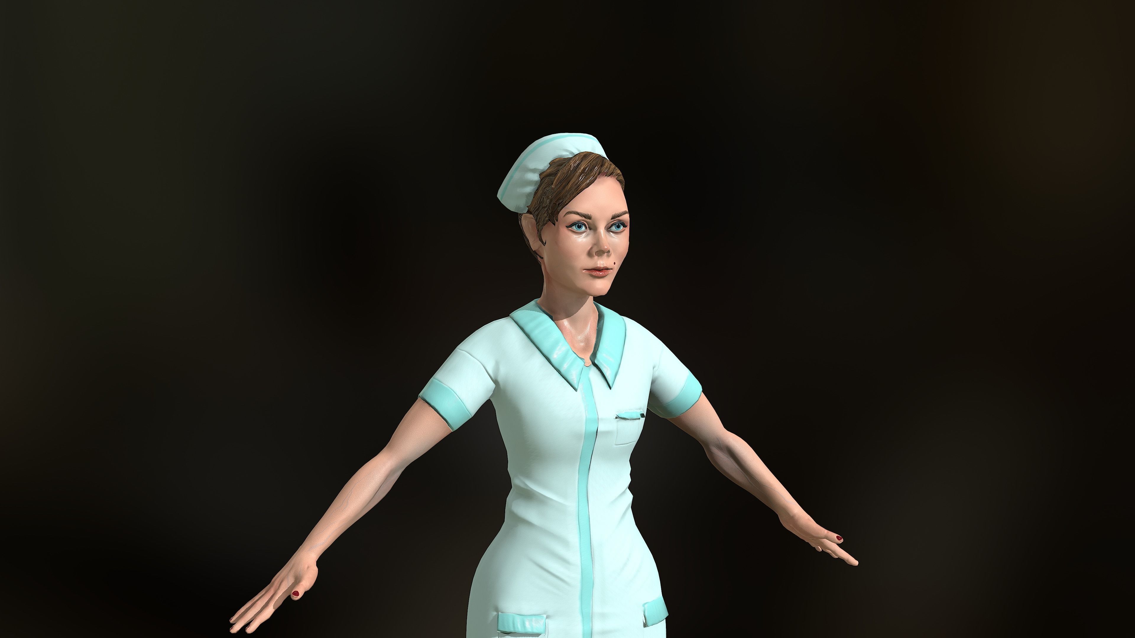 game-ready nurse free VR / AR / low-poly 3D model | CGTrader