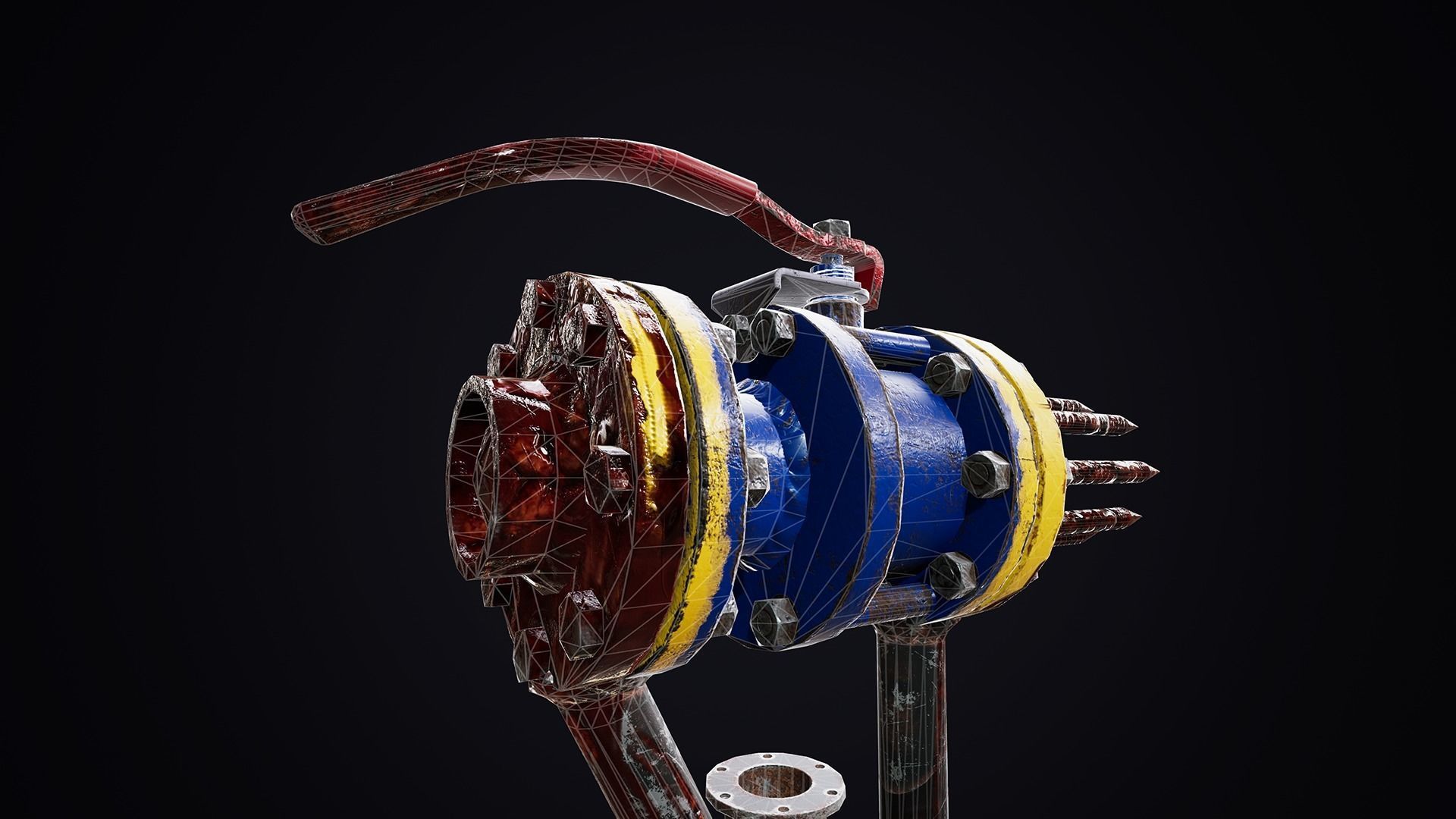 3D model Post Apocalyptic Pipe Hammer VR / AR / low-poly | CGTrader