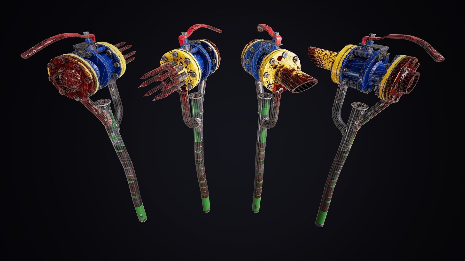 3D model Post Apocalyptic Pipe Hammer VR / AR / low-poly | CGTrader