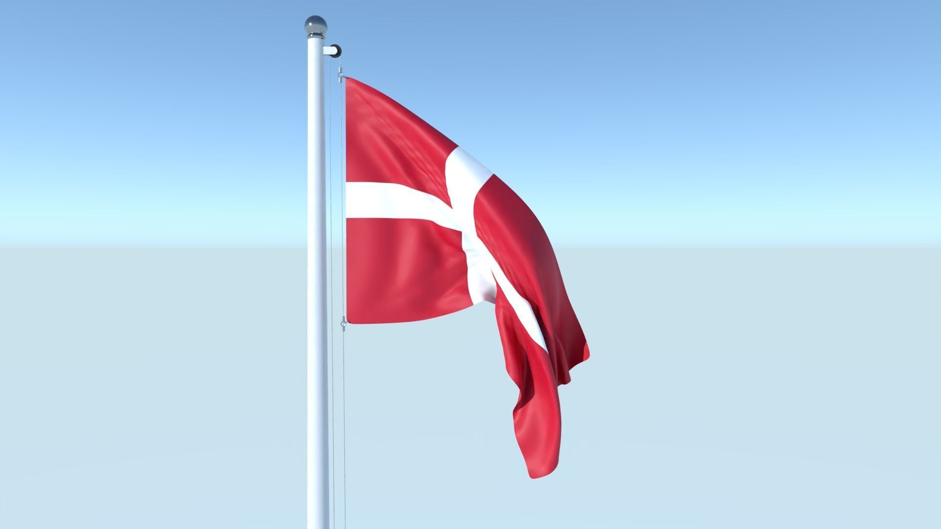3D model Animated Flag of Denmark VR / AR / low-poly | CGTrader