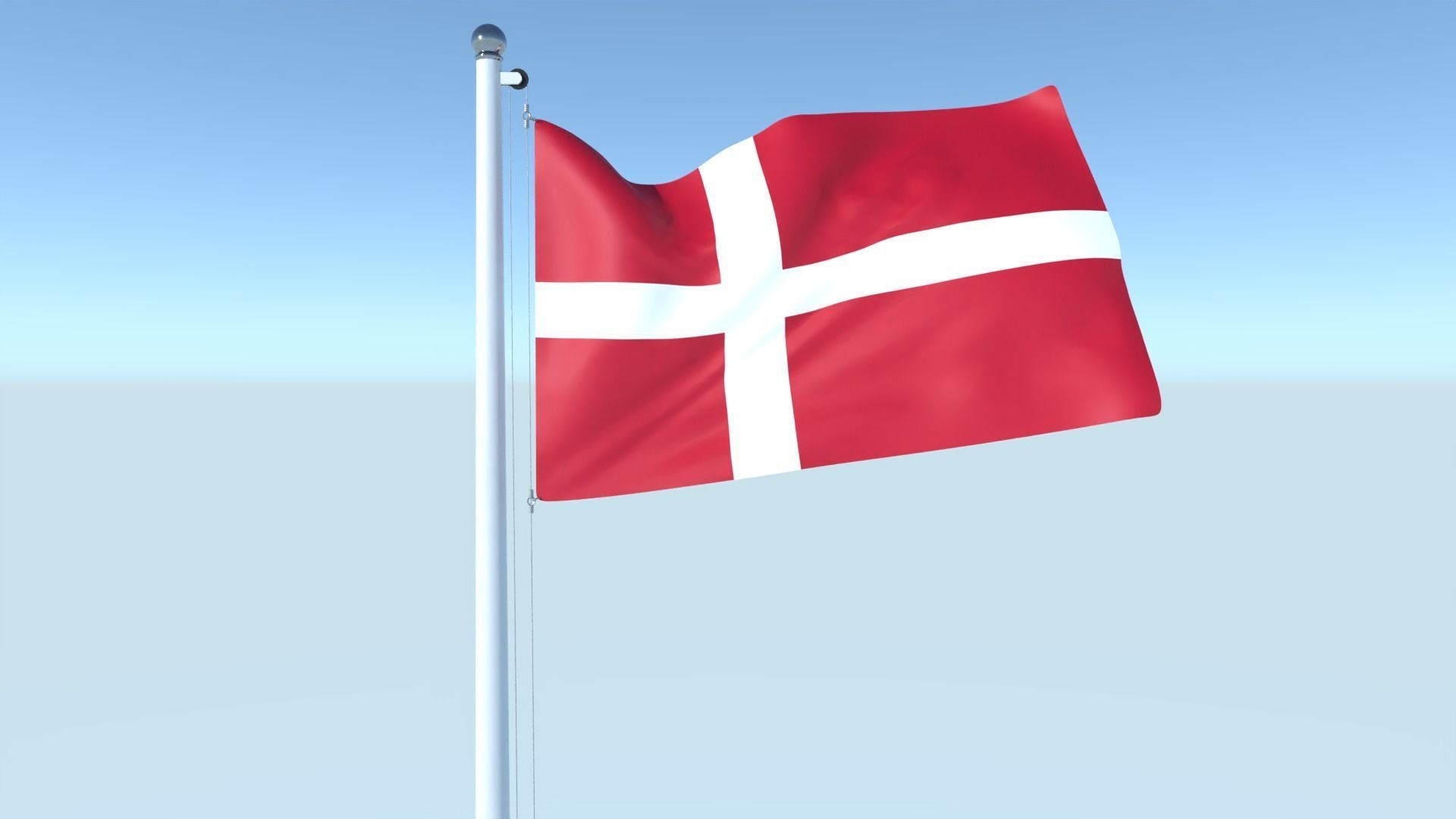 3D model Animated Flag of Denmark VR / AR / low-poly | CGTrader