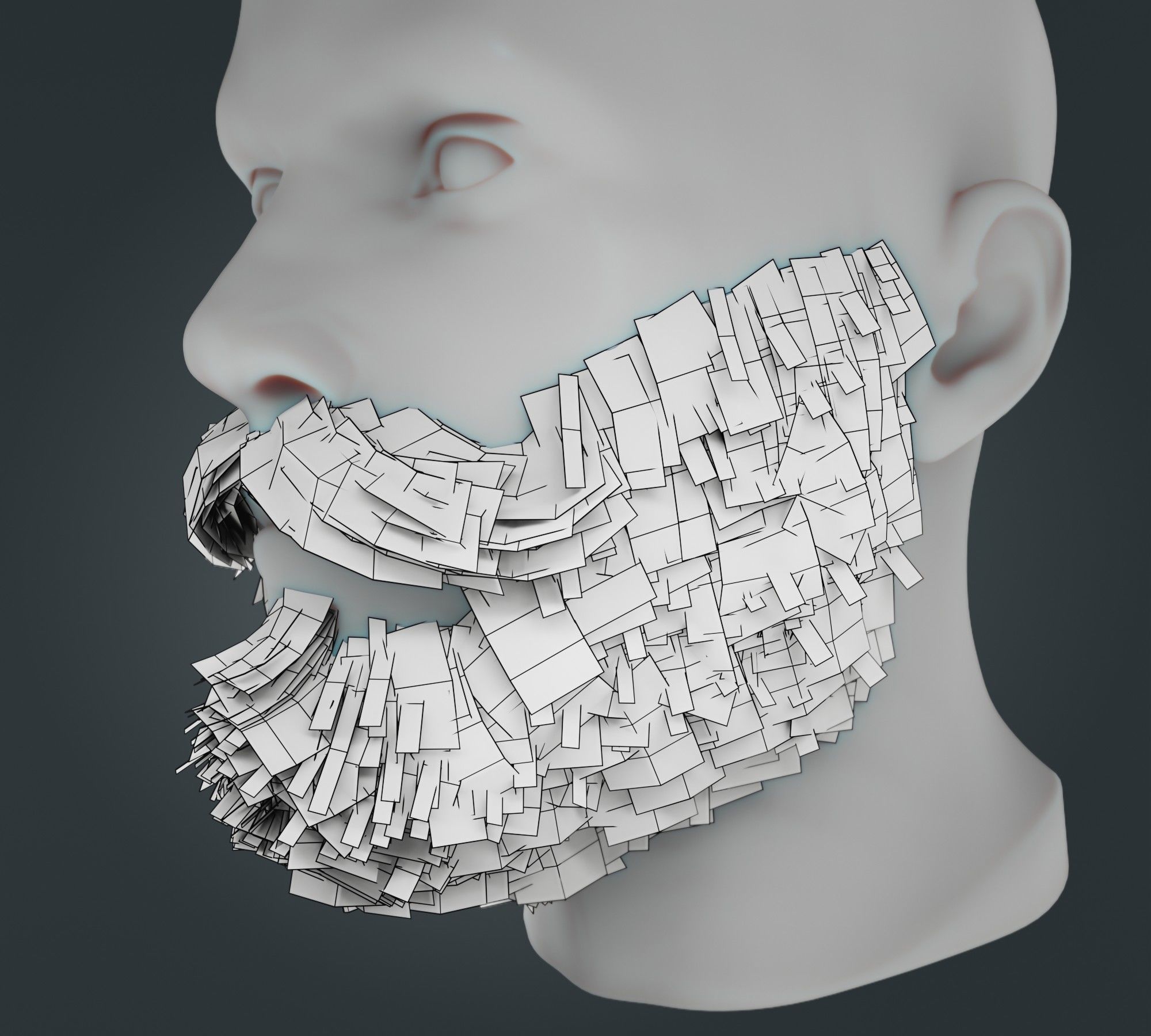 3D model Beard RealTime 14 Version 1 Low Poly VR / AR / low-poly | CGTrader