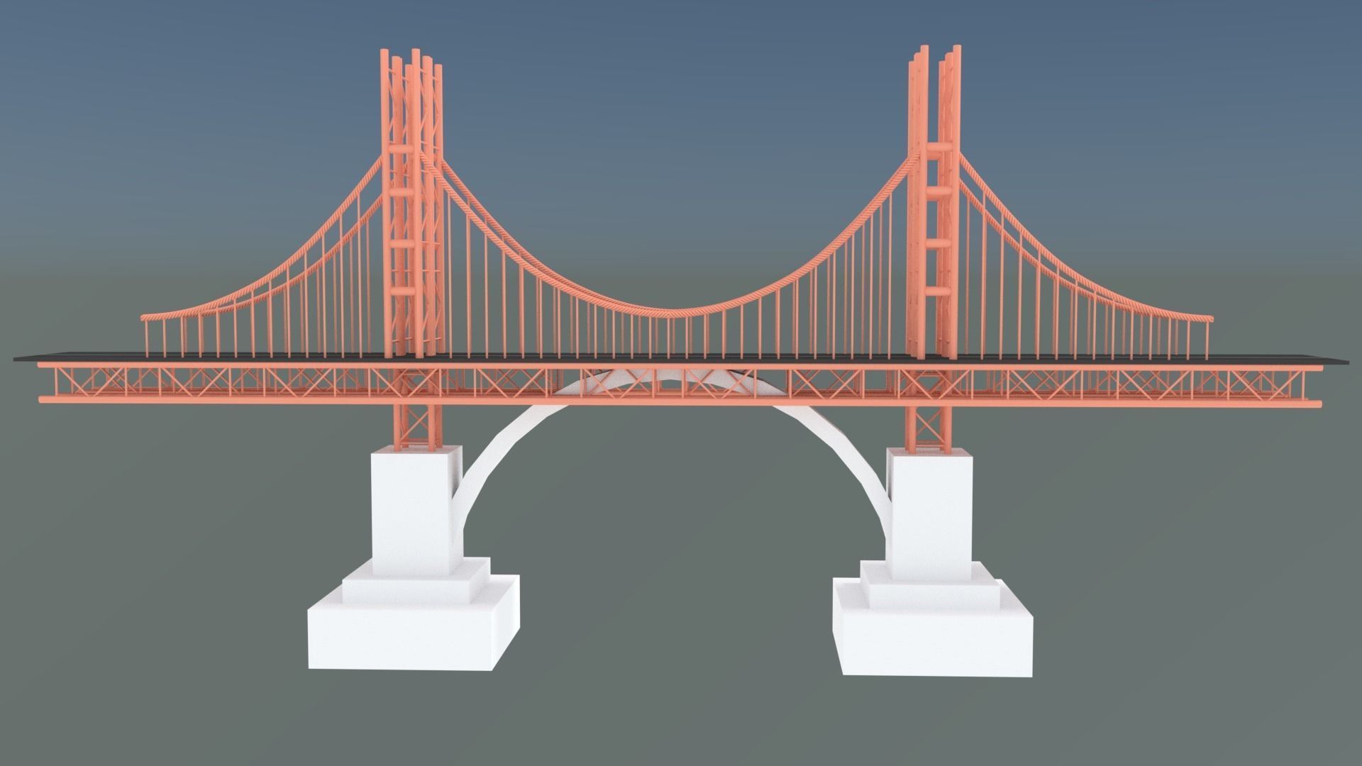 San Francisco Bridge in 3D United States free 3D model 3D printable ...