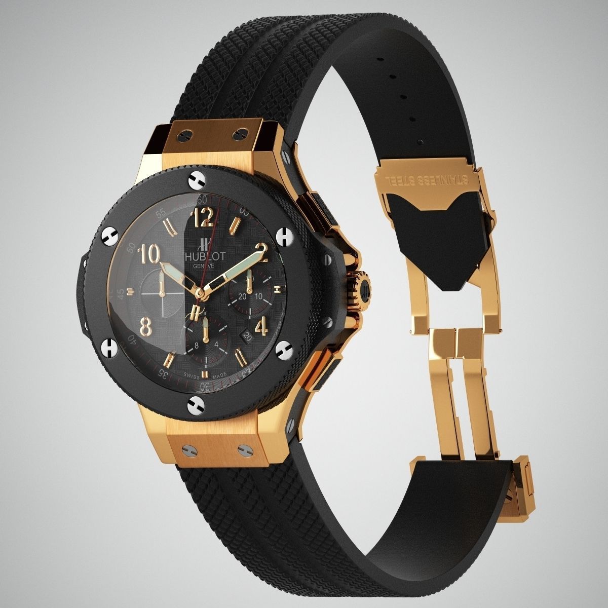Hublot Big Bang Wrist Watches 3D model | CGTrader
