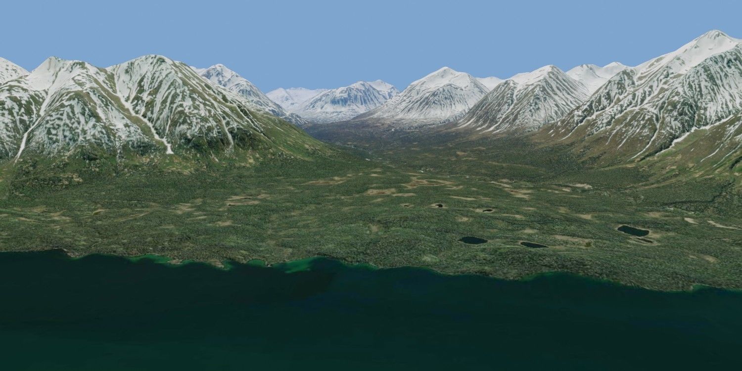 Mountains Valley Range - Tatshenshini-Alsek Provincial Park 3D model ...