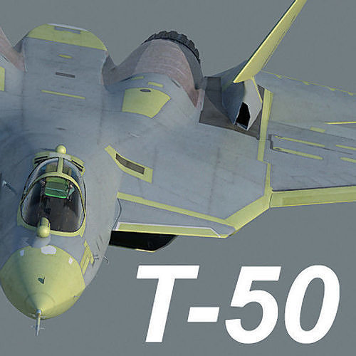 Russian Air Force Sukhoi T-50 PAK FA prototype version 3D model ...