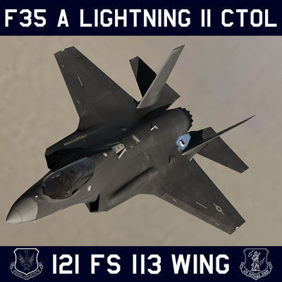 US Air Force CTOL USAF Service Scheme with JHMCS Pilot 3D model | CGTrader