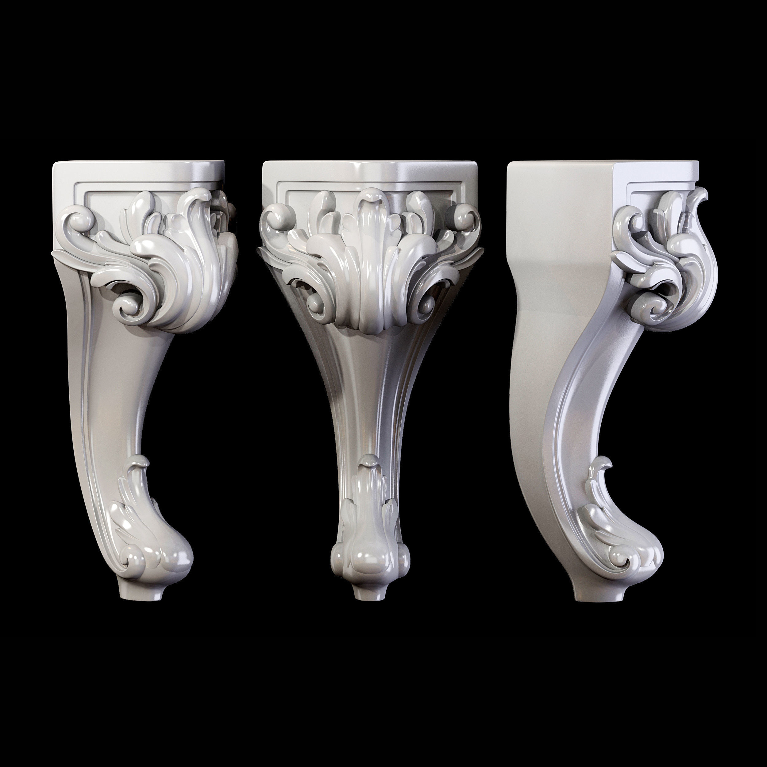 Classic leg 007 3D model | CGTrader