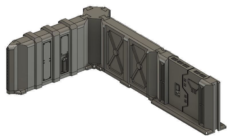 Modular Sci Fi Walls 3D model 3D printable | CGTrader