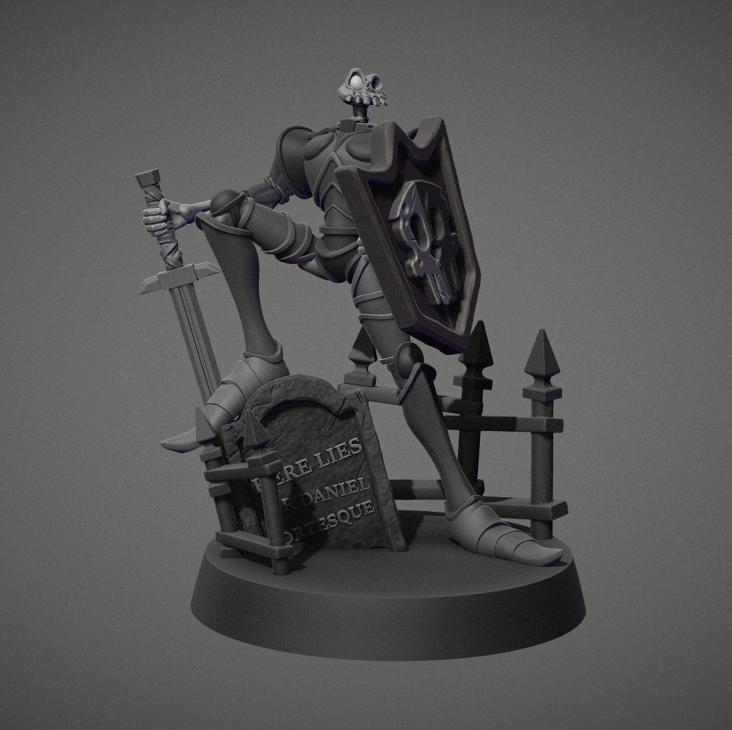 Sir Daniel Fortesque Collectible Statue 3D model 3D printable | CGTrader