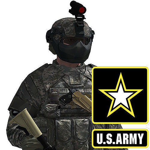 3D model US Army Infantry with IOTV and FAST armor VR / AR / low-poly ...