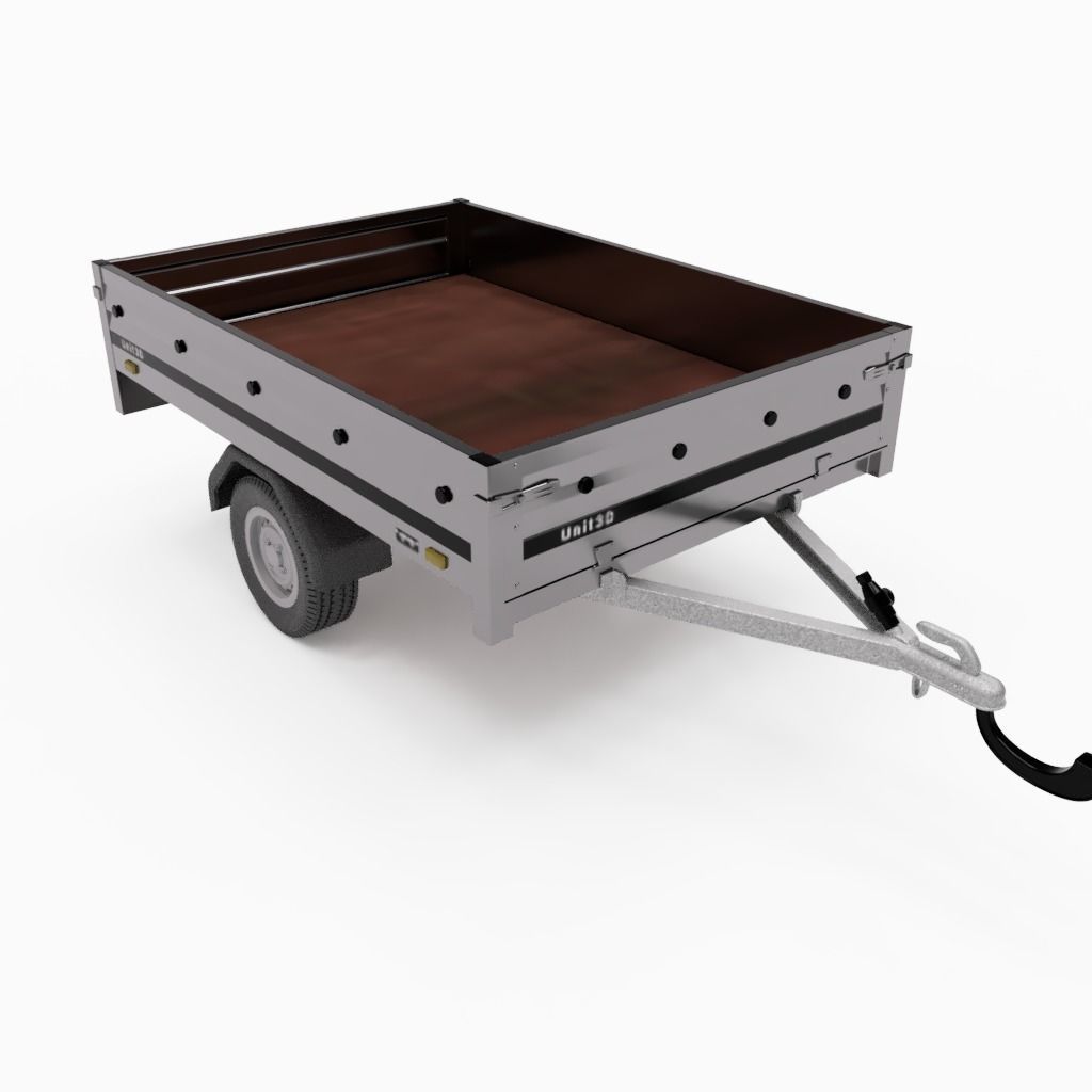 3d printable trailer for scale model cars - Hi poly 3D model 3D ...