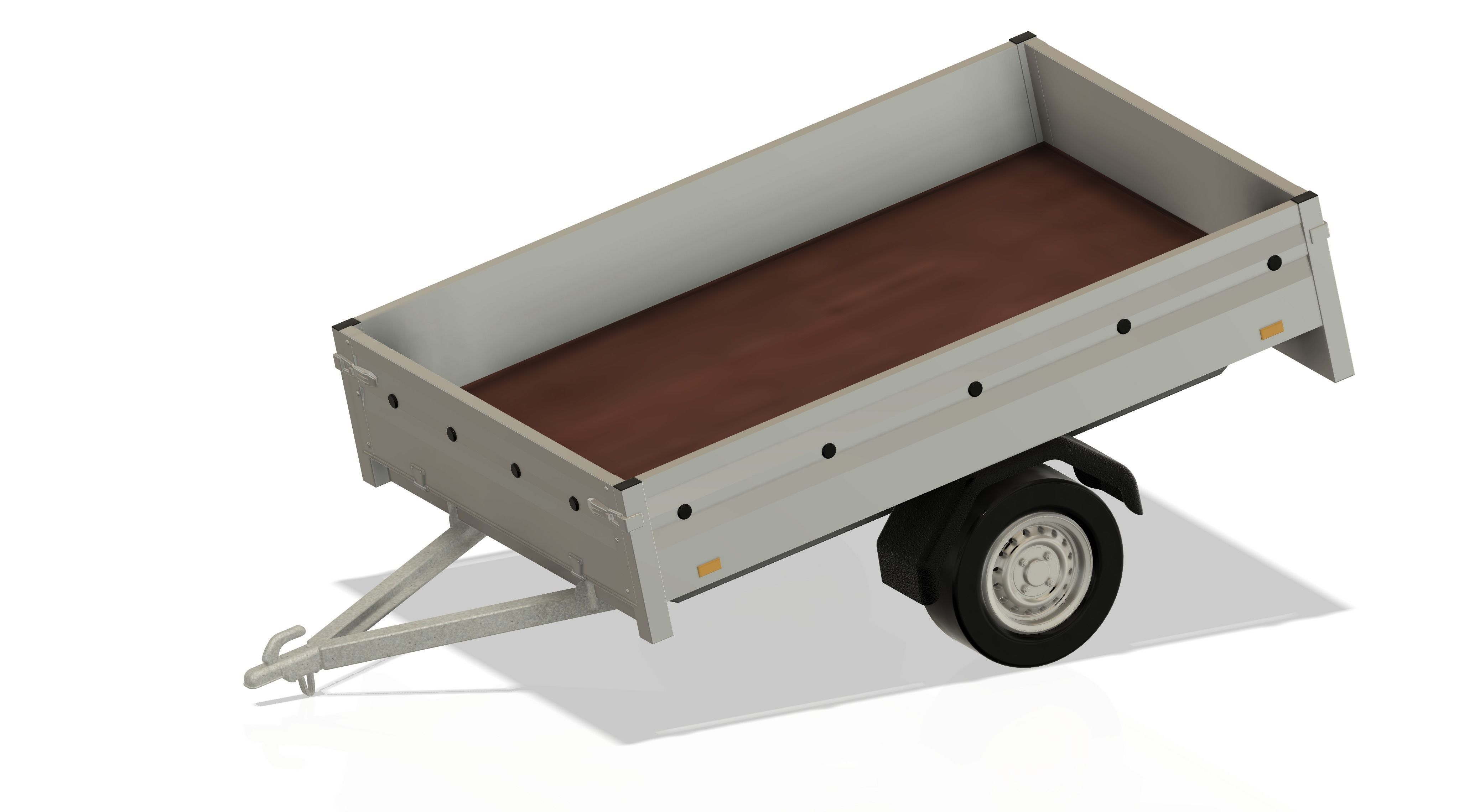 3d printable trailer for scale model cars - Hi poly 3D model 3D ...