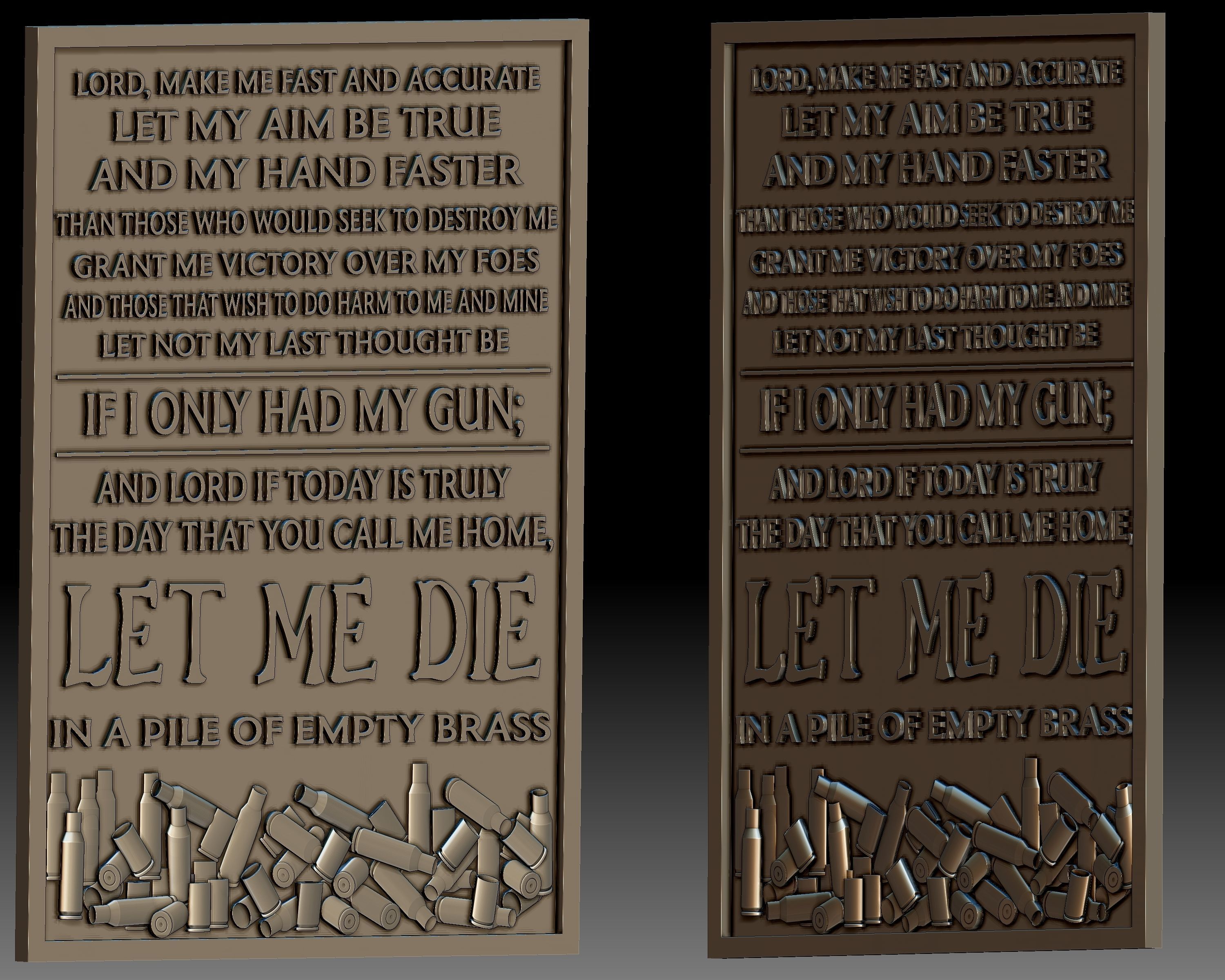 Shooters prayer for CNC router or printer 3D model 3D printable | CGTrader